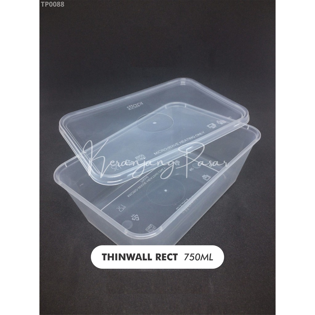 Jual Kotak Makan Plastik Thinwall Food Container Persegi Panjang