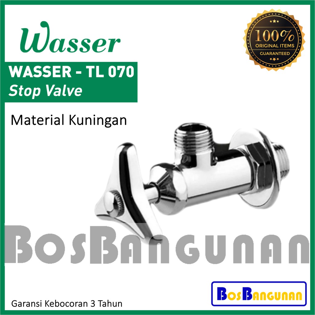 Jual Stop Kran WASSER TL 070 / Angel Valve / Keran Wasser Shower / Stop ...