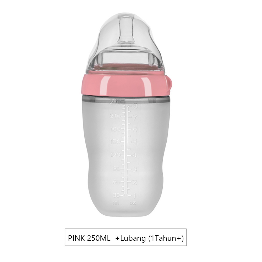 Jual Baby Botol susu bayi Silikon Leher Lebar (WIDE NECK) Warna Coklat / Botol Bayi dengan ...