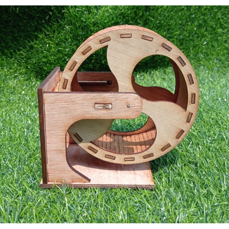 Jual kincir hamster joging wheel hamster model kayu 12,5cm | Shopee ...