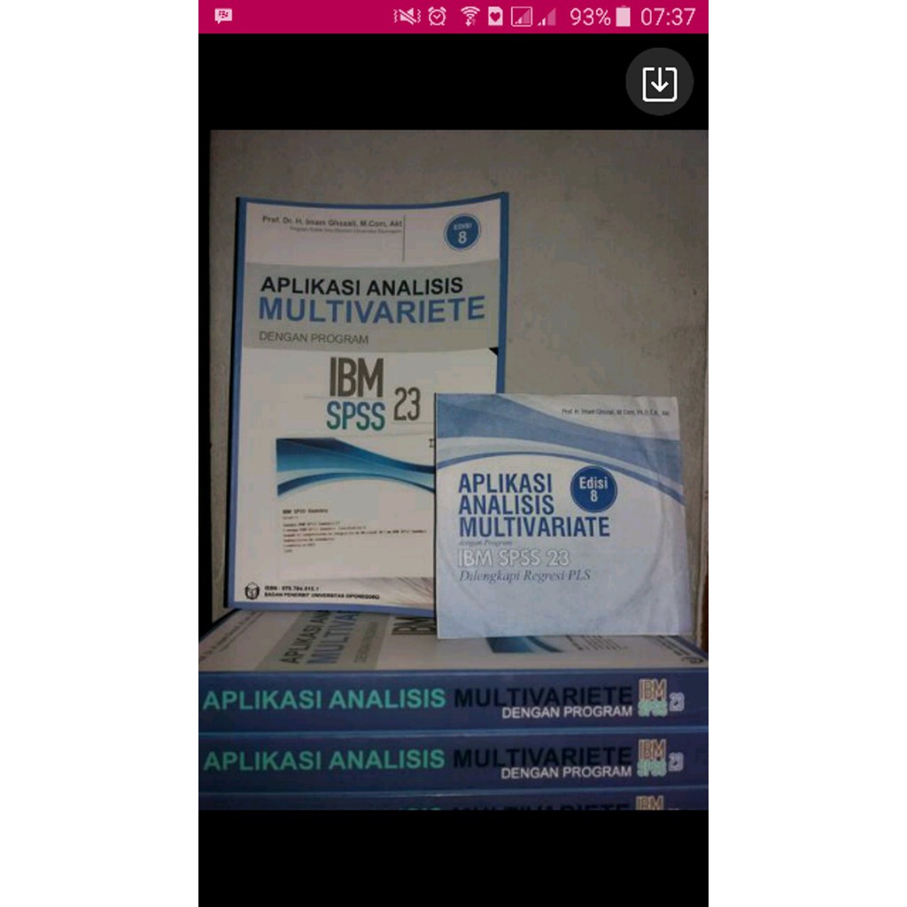 Jual ANALISIS APLIKASI MULTIVARIATE IBM SPSS 23 CD Prof Dr H Imam Ghozali M Com Akt | Shopee ...