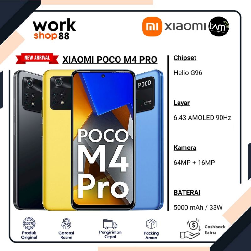 Jual HP Terbaru Xiaomi Poco M4 Pro 8/256 ( Ram Up 11GB ) 8GB+3GB ...
