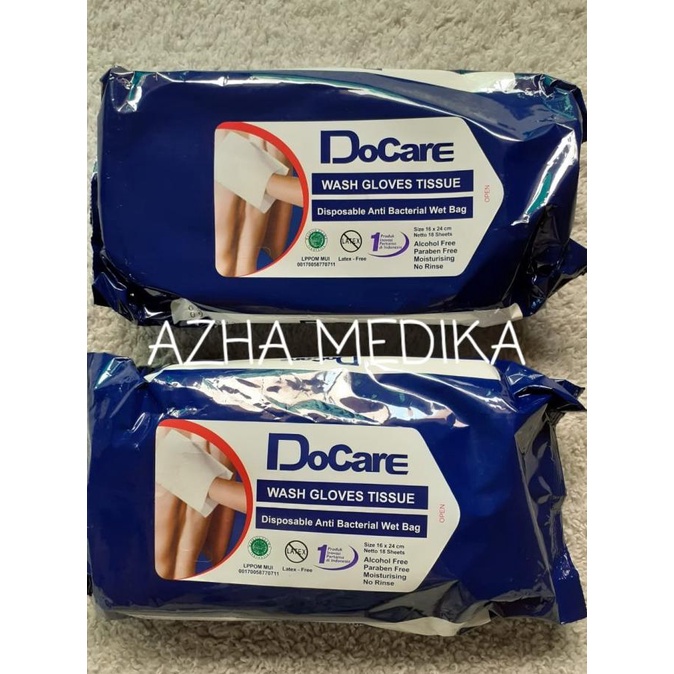 Jual Tisu DoCare Wash Gloves Antiseptic Tissue DoCare Tisu Mandi Do ...