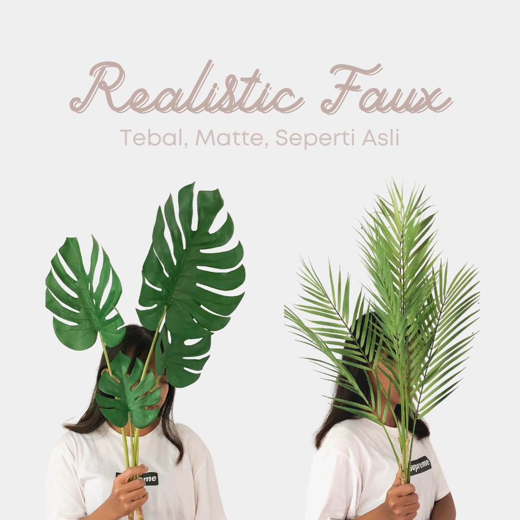 Jual DAUN TEBAL TIDAK GLOSSY Pohon Palem Plastik | Daun Artificial ...