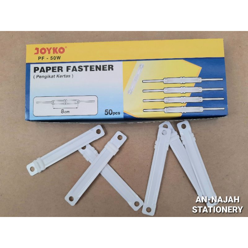 Jual PAPER FASTENER / ACCO JOYKO PUTIH PF-50W 1KOTAK (50PCS) | Shopee Indonesia
