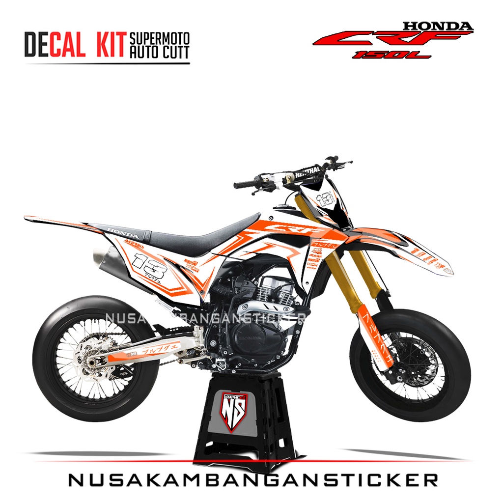 Jual DECAL KIT STICKER SUPERMOTO HONDA CRF 150 L DESAIN NORIFUMI JPN ...