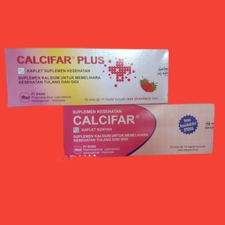 Jual CALCIFAR PLUS DAN CALCIFAR/BOX ISI 10STRP (SUPLEMEN KALSIUM ...