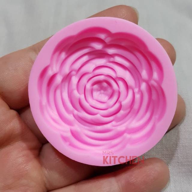 Jual CETAKAN SILIKON BUNGA MAWAR LAPIS ROSE LAYERS MEKAR FLAT FONDANT ...