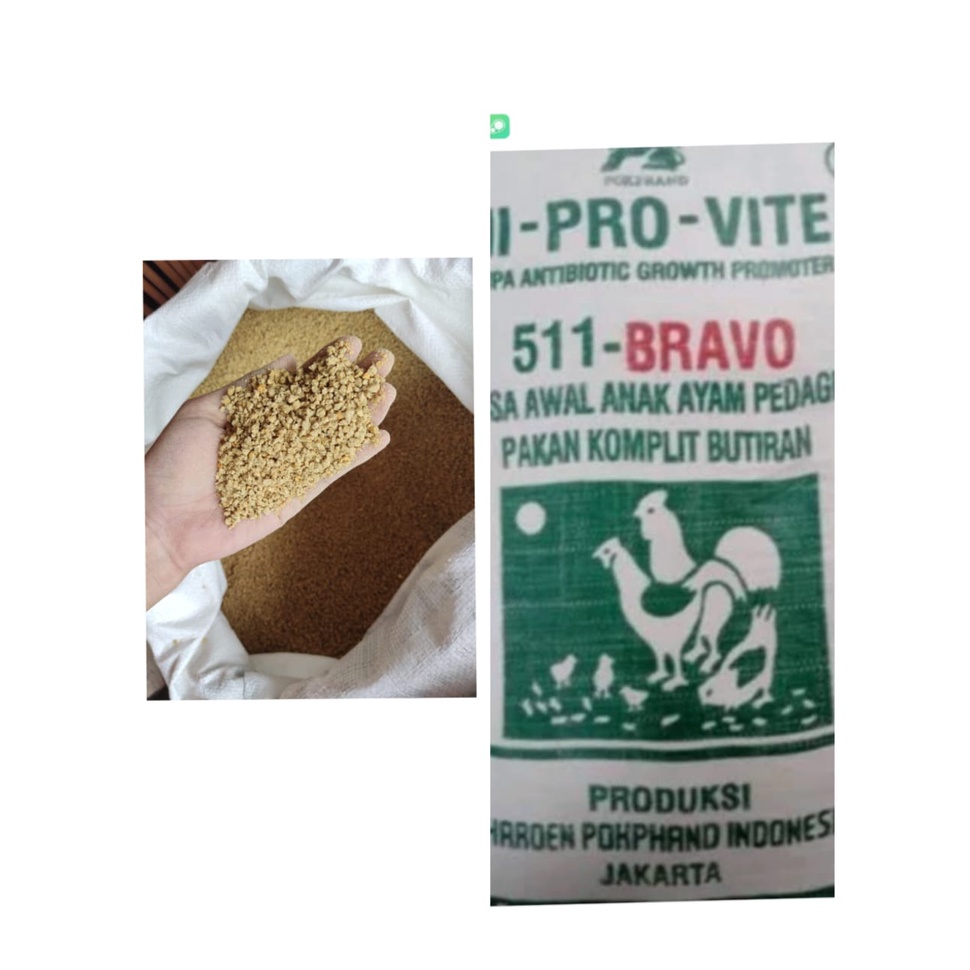 Jual Repack Pakan Ayam 511 Bravo ukuran 1kg | Shopee Indonesia