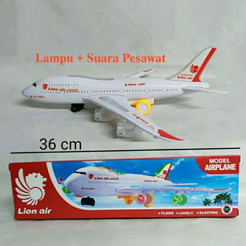Jual mainan pesawat lion air musik lampu A380-200LI | Shopee Indonesia