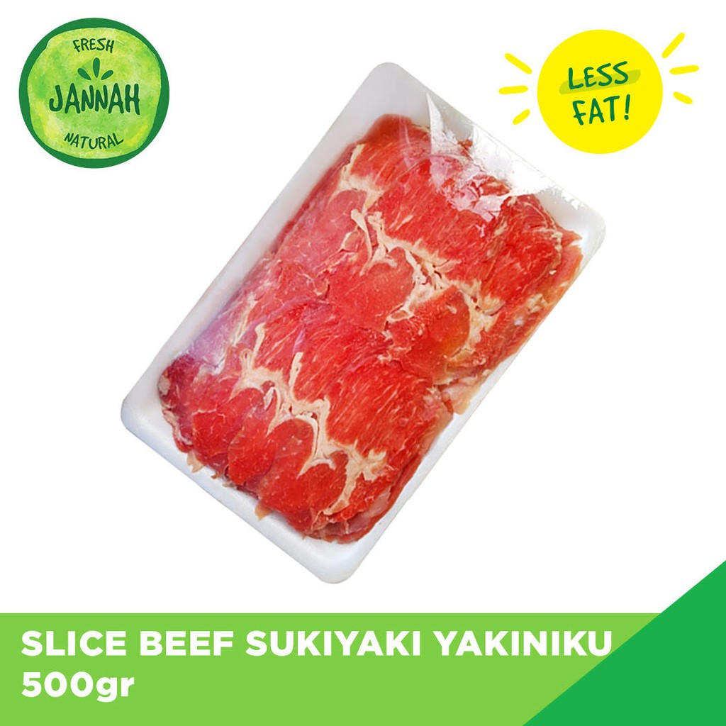 Jual Daging Sapi Slice Less Fat / Slice Beef Yakinuku Shabu Sukiyaki ...