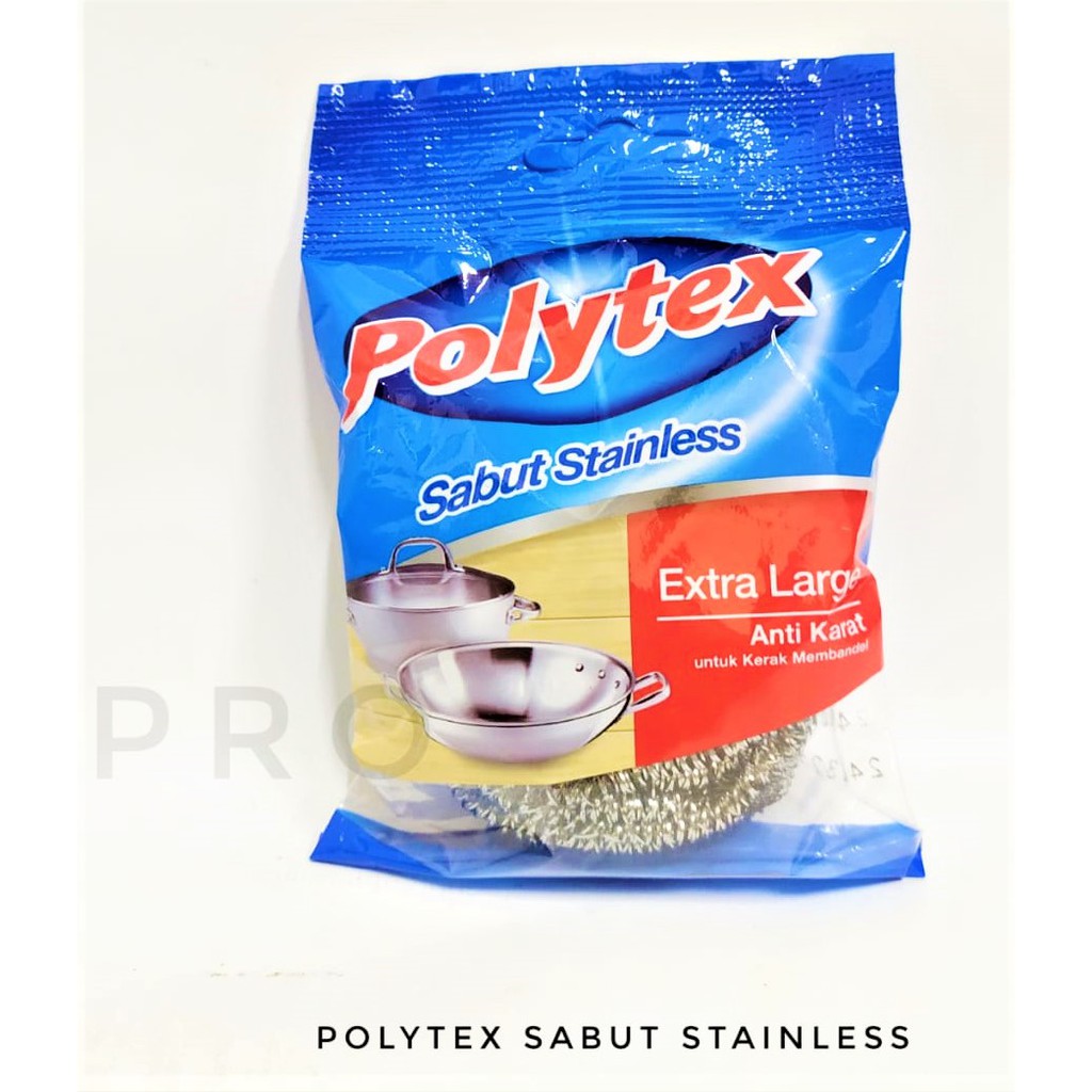Jual SPONS SABUT CUCI PIRING STAINLESS BESI POLYTEX BESAR ANTI KARAT 20 ...