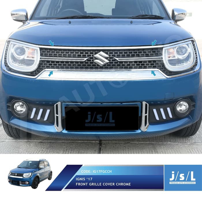 Jual Suzuki Ignis List Cover Grill Depan JSL/Front Grille Cover Chrome ...