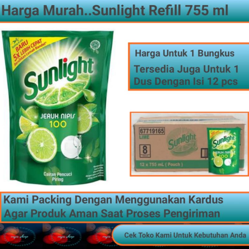 Jual Sunlight 755ml Refill / Kemasan 1 Bungkus | Shopee Indonesia