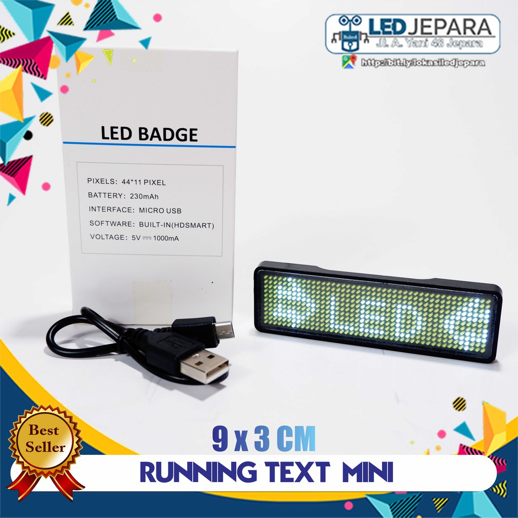Jual Papan Nama Led Berjalan Running Text Mini | Shopee Indonesia