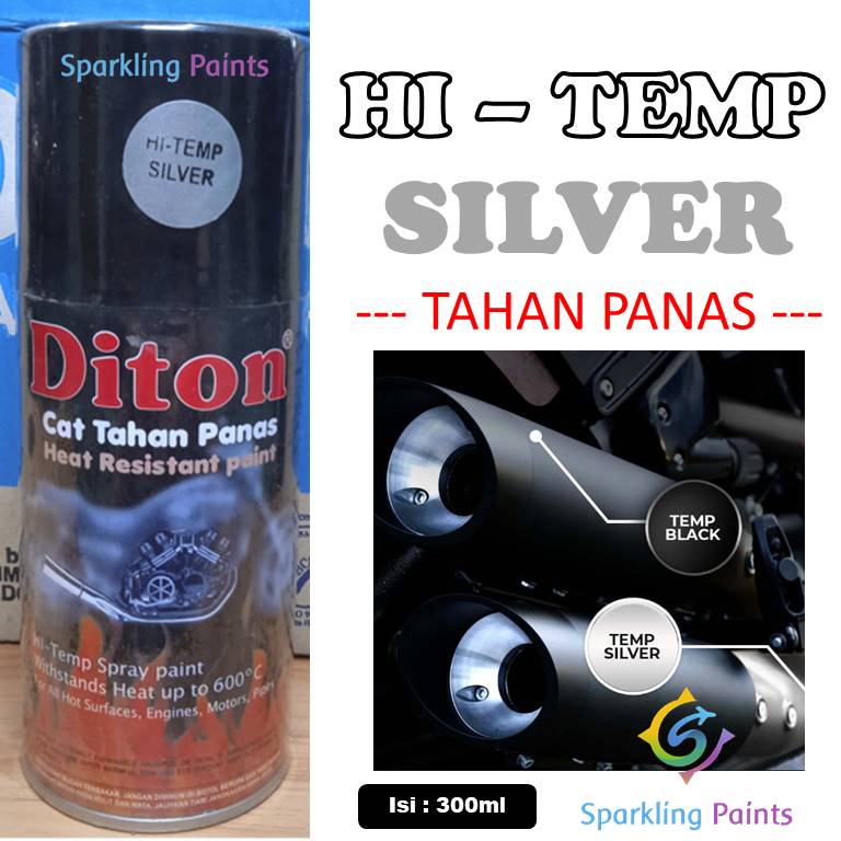 Jual Pilok Diton Hi Temp Silver ANTI PANAS 300ml Cat Pilox Hitemp untuk ...