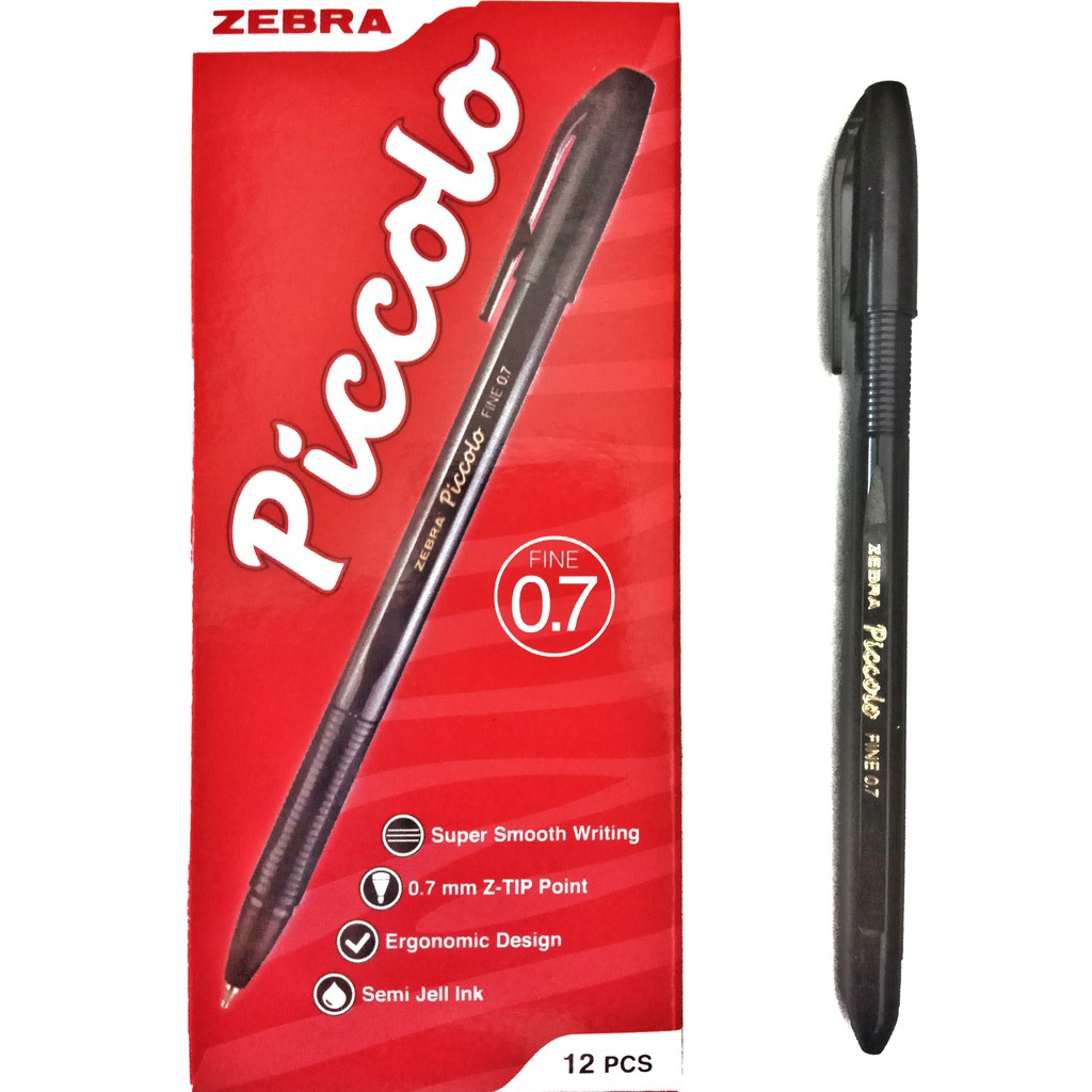 Jual Pulpen ZEBRA Piccolo 0.7 (Fine) Semi Gel Ink (1 pack = 12 pcs ...
