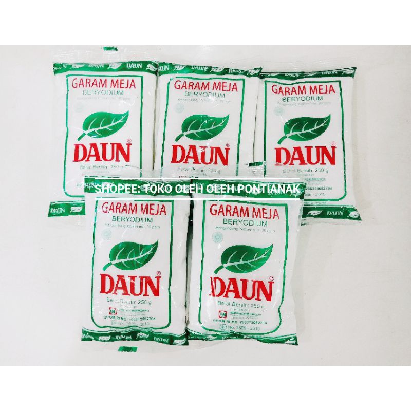 Jual GARAM MEJA CAP DAUN - GARAM DAUN 250gr | Shopee Indonesia