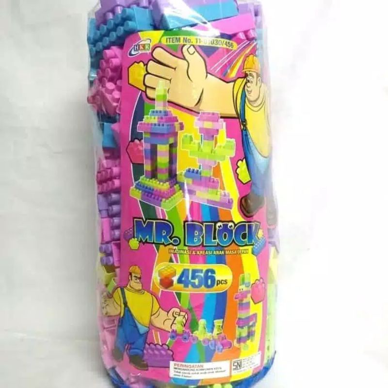 Jual MAINAN BLOK LEGO BESAR / JUMBO SUSUN MR BLOCK ISI 456 PCS | Shopee Indonesia