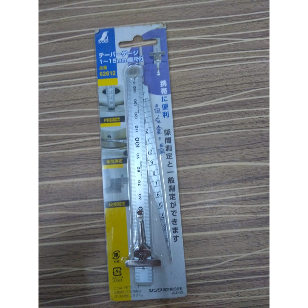 Jual Shinwa Taper Gauge Inspection With Ruler (62612) 1-15MM | Shopee ...