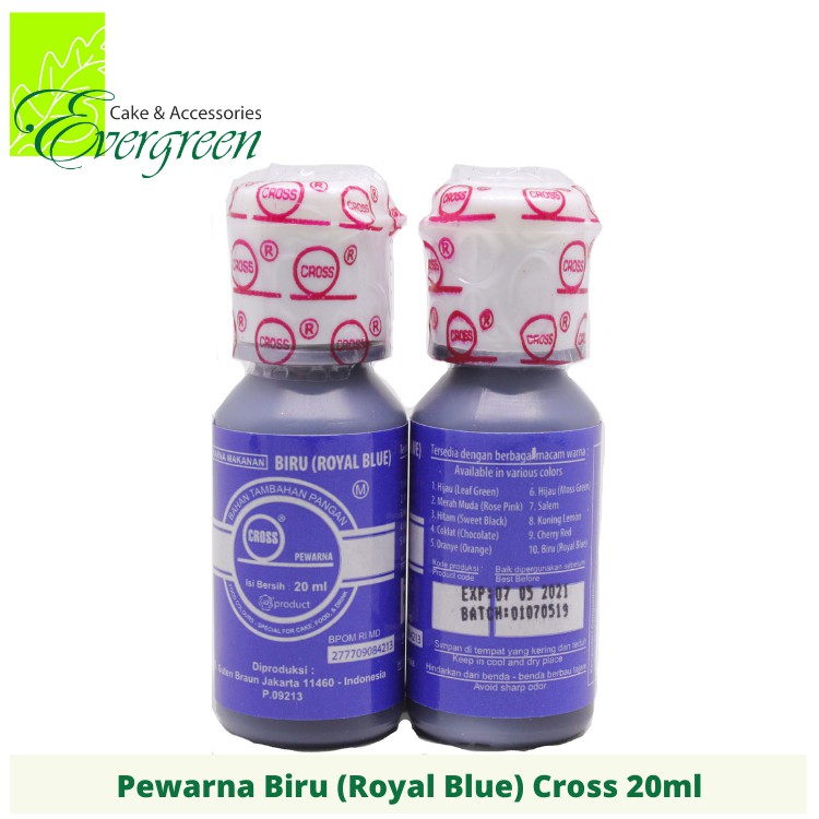 Jual Pewarna Makanan Cross Biru (Royal Blue) 20ml | Shopee Indonesia