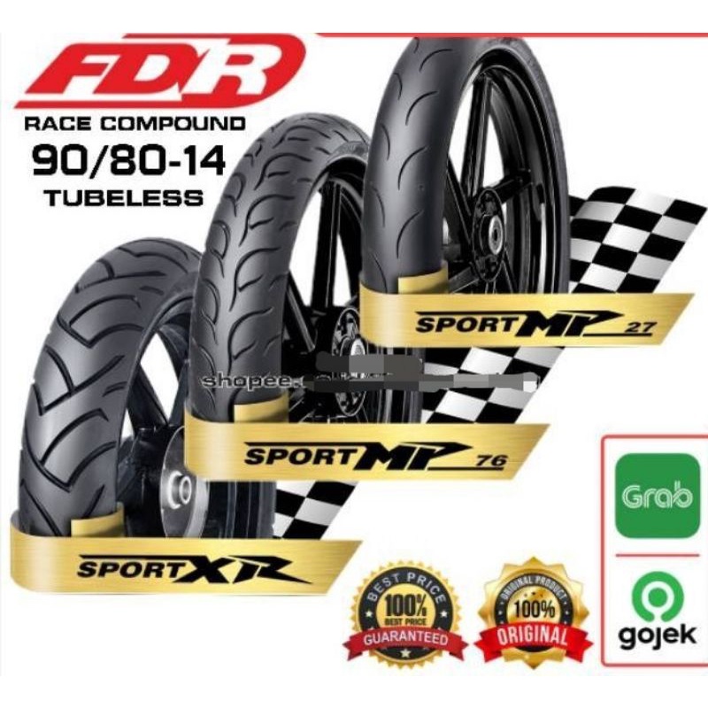 Jual FDR SPORT MP 27 /76 / XR GOLD 90/80-14 Tubeless Ban Soft Compound ...