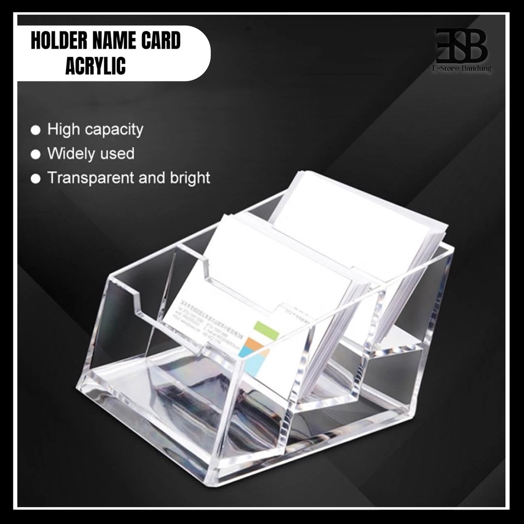 Jual Acrylic Name Card Holder / Tempat Kartu Nama Business Table ...