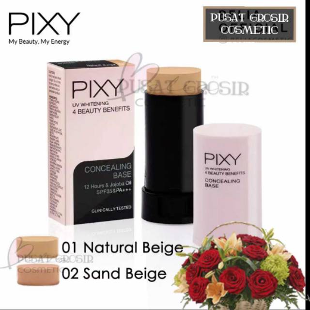 Jual PIXY Concealing Base 9g ( UV Whitening 4 Beauty Benefits concealer ...