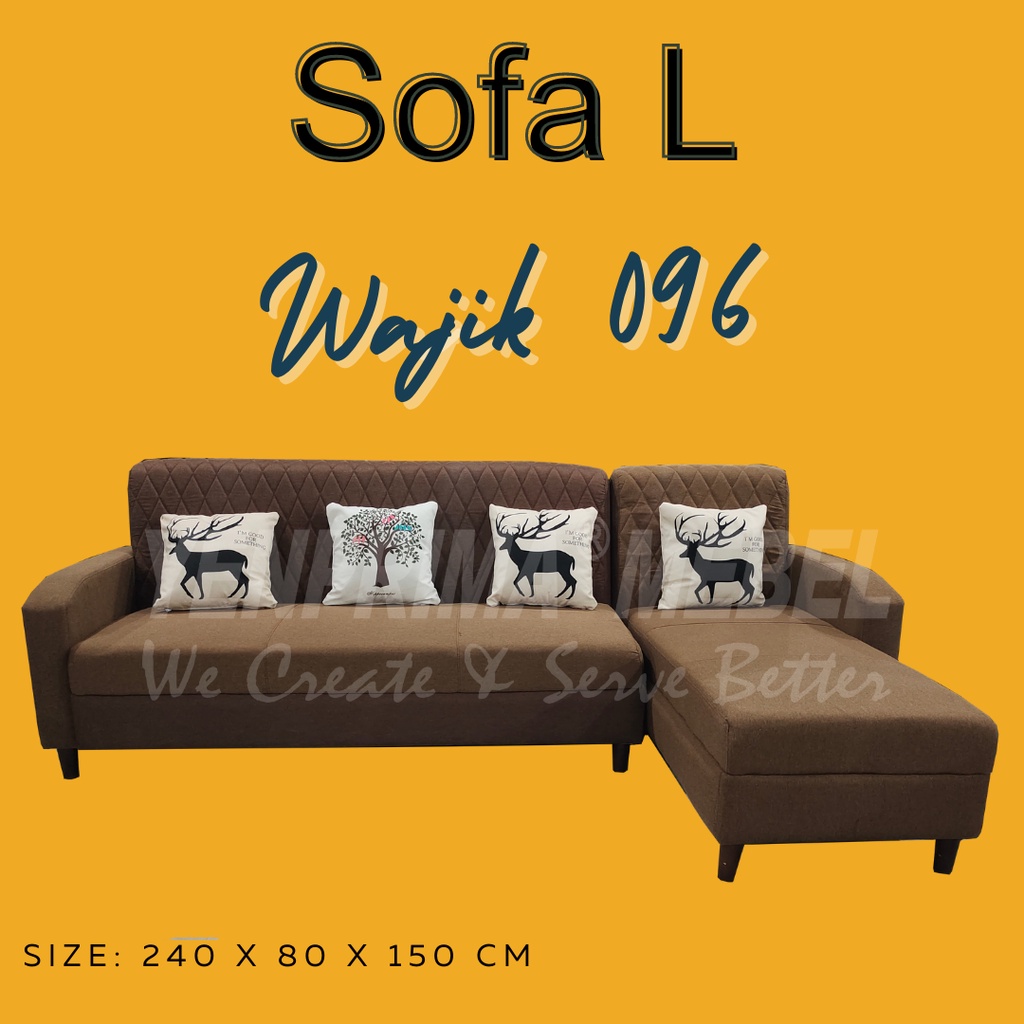 Jual Sofa L Wajik 096 / Sofa Wajik / Sofa Coklat / Sofa Minimalis ...