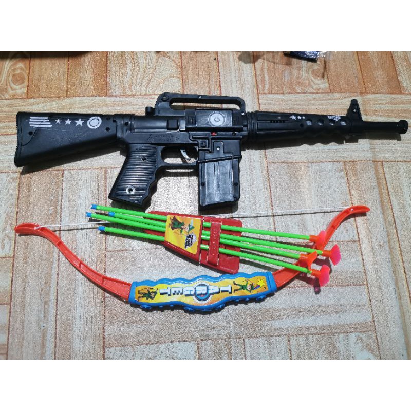Jual mainan tembak bo bunyi api set panah panahan anak | Shopee Indonesia