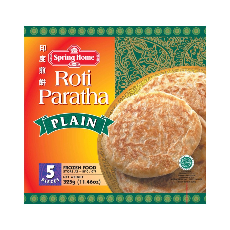 Jual TYJ Spring Home Roti Paratha Plain & Onion 300 Gram | Shopee Indonesia