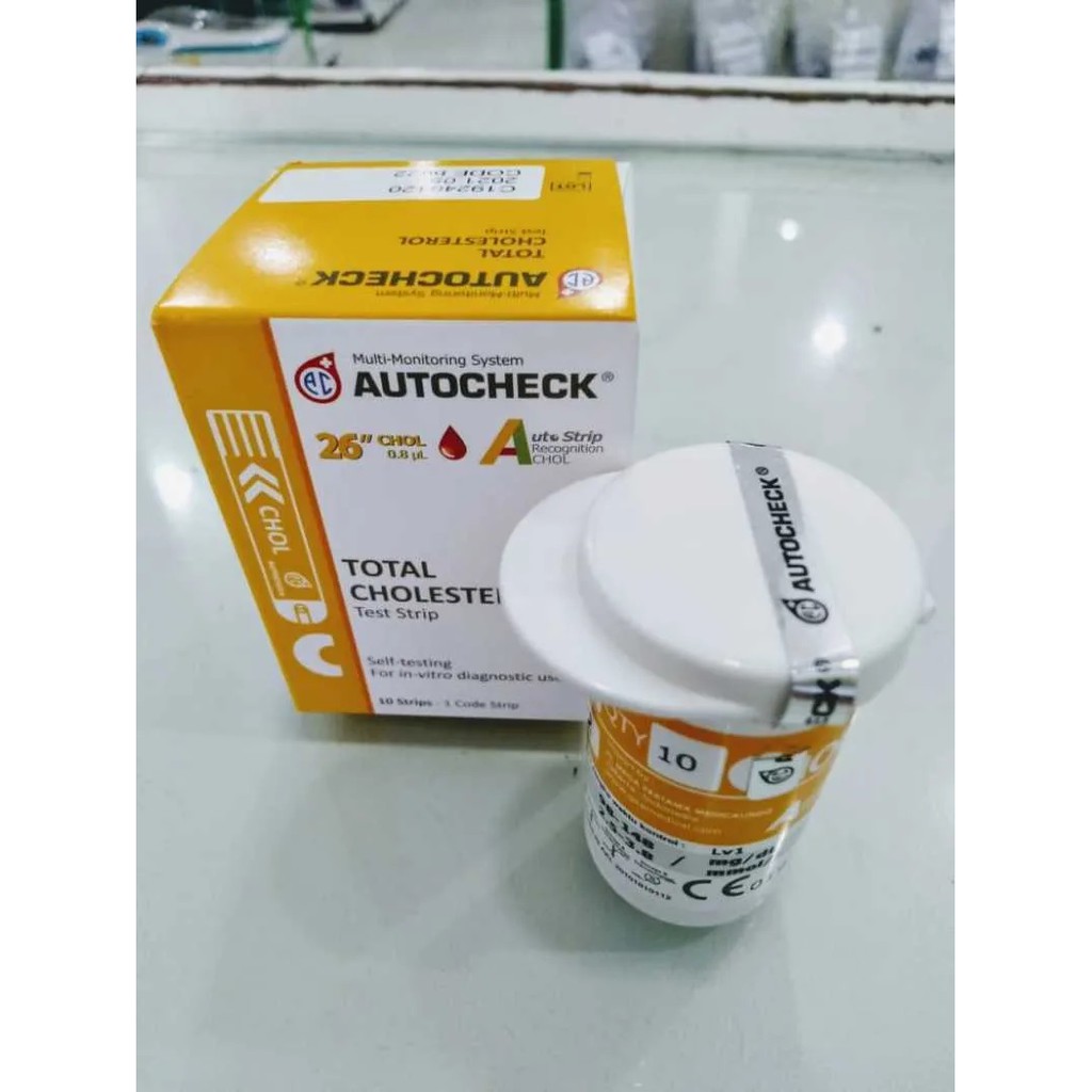 Jual Strip Cholesterol Autocheck / Strip Kolesterol Autocheck isi 10 ...
