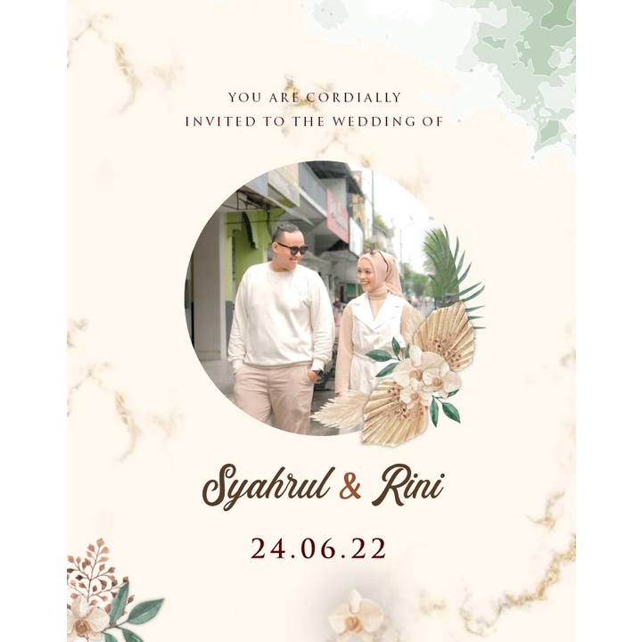 Jual [New Desain] Undangan Digital Video Pernikahan Rustic Aesthetic ...