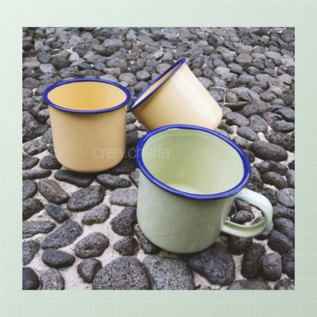 Jual Mug enamel 7cm jadul. Mug seng vintage (satuan) | Shopee Indonesia