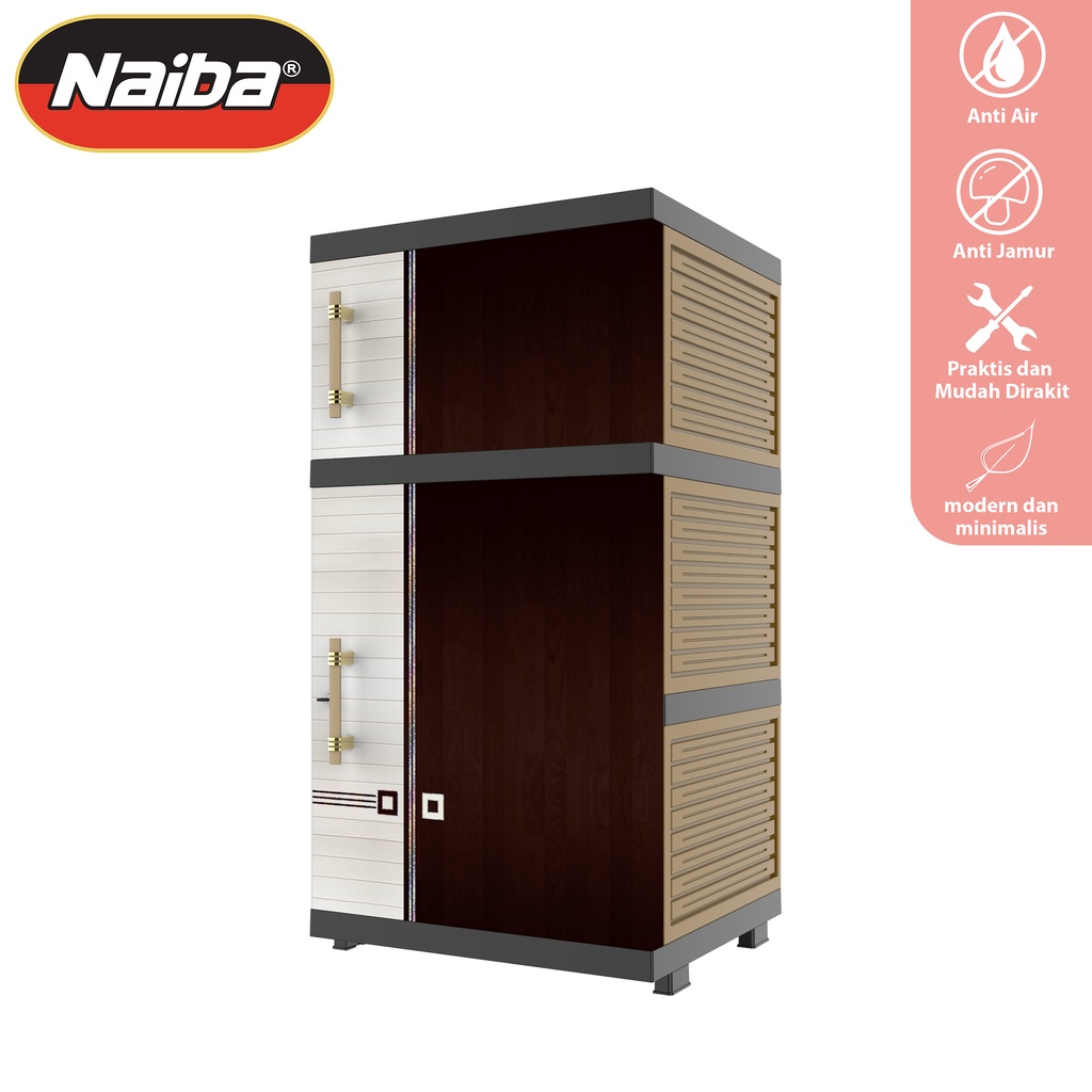 Jual NAIBA - Lemari Pakaian Plastik Nacase Susun 3 | Shopee Indonesia