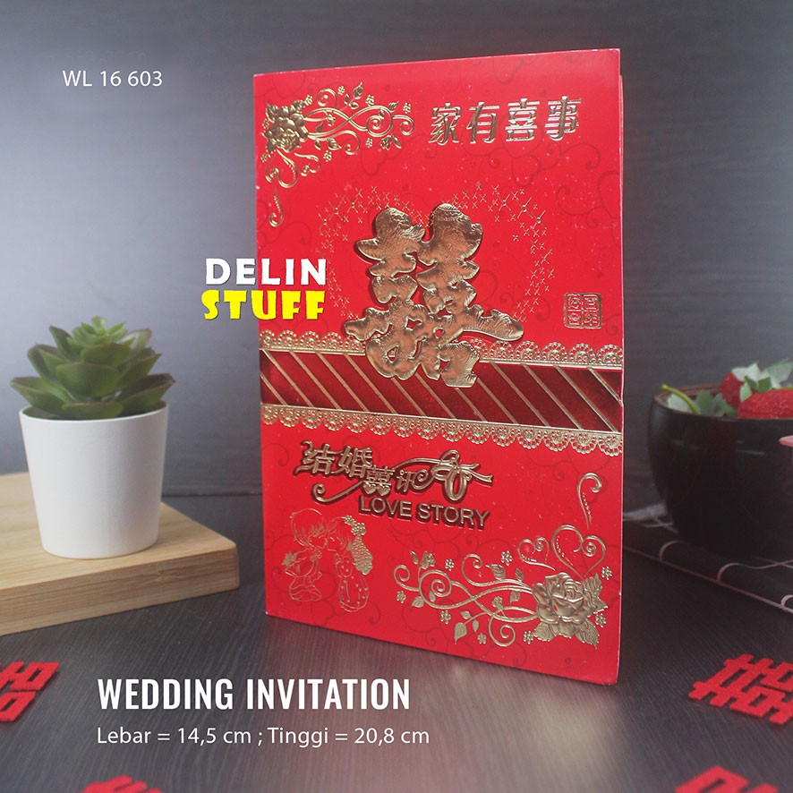 Jual Undangan Pernikahan / Undangan Perkawinan Sangjit Shuang Xi ...