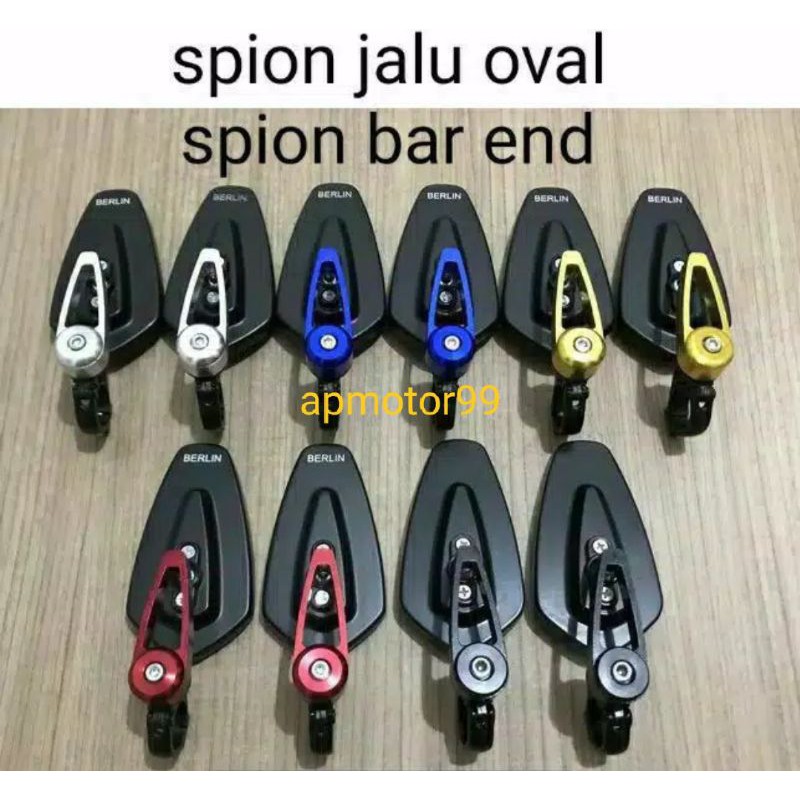 Jual Kaca spion jalu stang oval segitiga universal honda yamaha suzuki ...