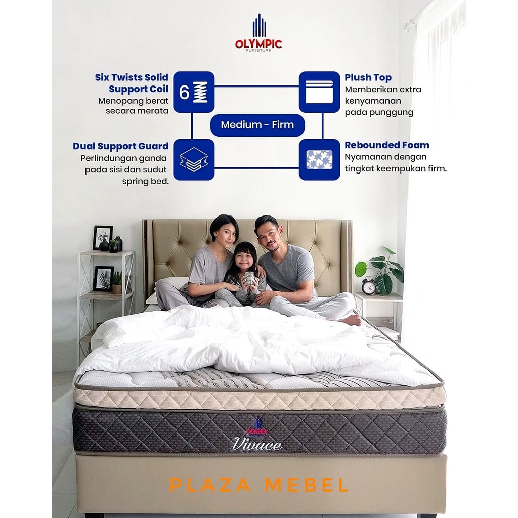 Jual SET Springbed Olympic Vivace POCKET Spring ( FULLSET ) | Shopee ...