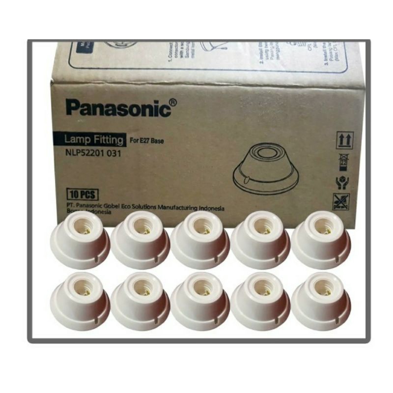 Jual Panasonic Fitting Plavon bulat NLP 52201. 1 kotak isi 10 bj fiting ...