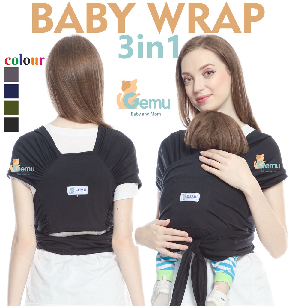 Jual Gendongan Bayi Depan Samping M Shape Geos Gendongan Kaos Baby Wrap ...