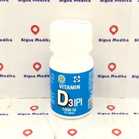 Jual Vitamin D3 Ipi 1000 IU Isi 75 Tablet - Vitamin D3 | Shopee Indonesia