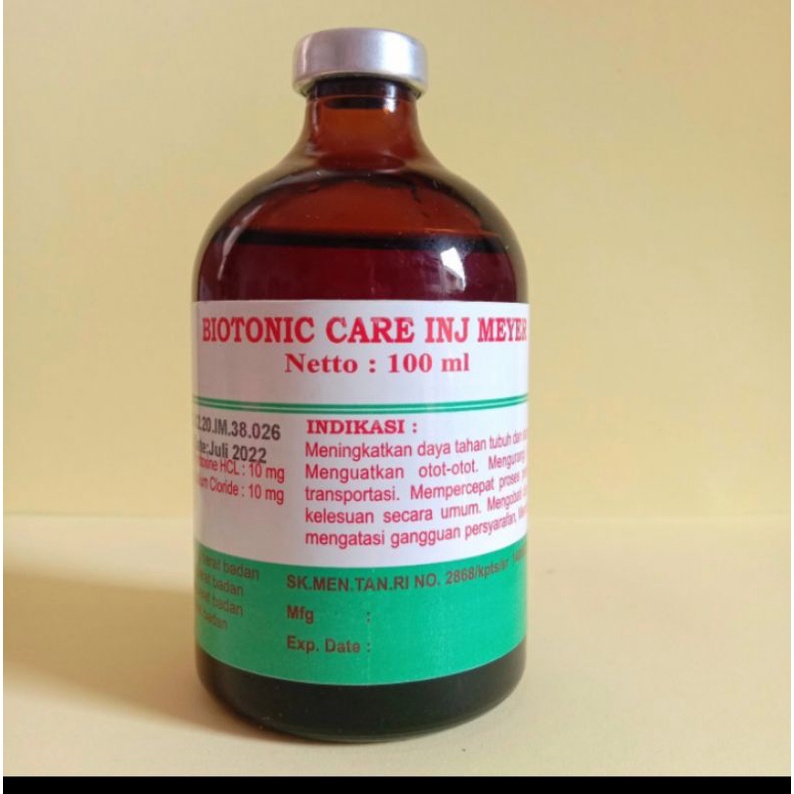 Jual BIOTONIC CARE inj meyer (tonikum/penguat otot dan syaraf)@100 ml ...