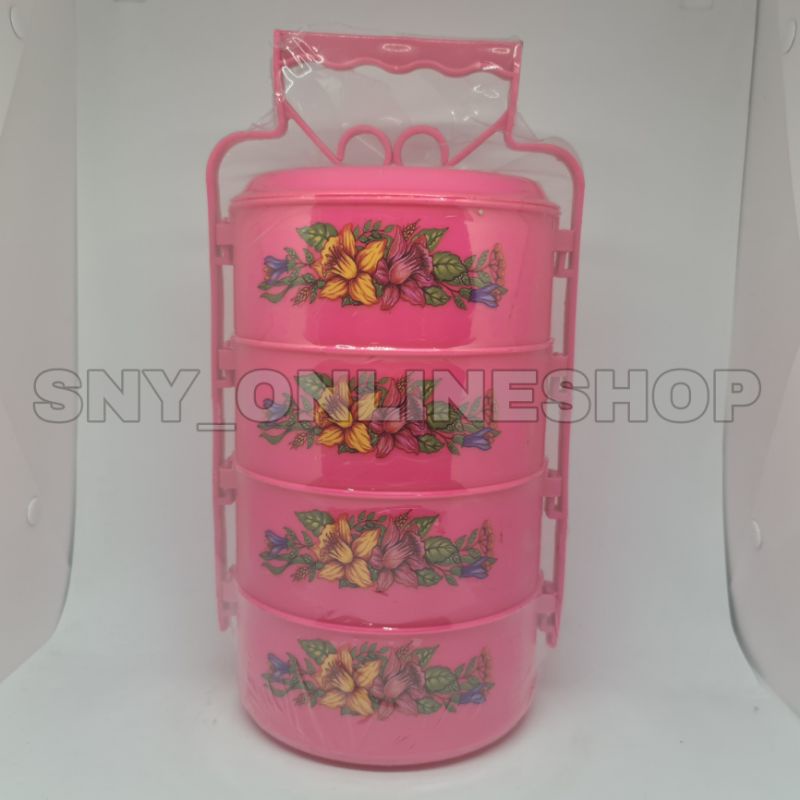 Jual Rantang 4 Susun / Rantang Susun Pink Plastik Pacific | Shopee ...