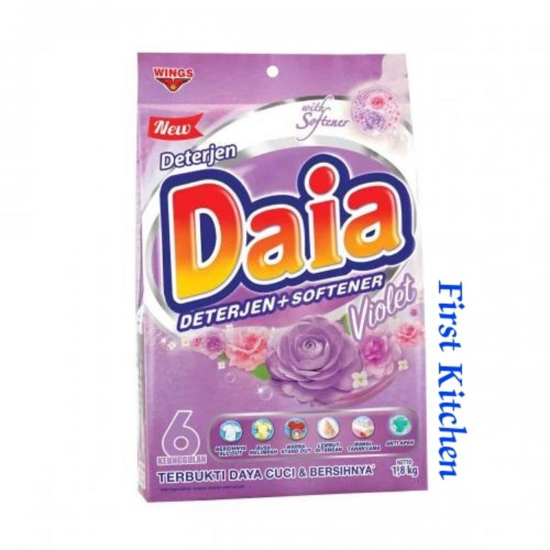 Jual Daia Deterjen+Softener VIOLET 1,6 kg All Varian | Shopee Indonesia