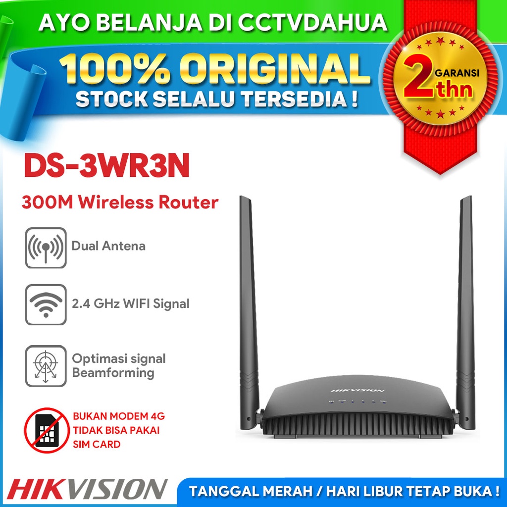 Jual HIKVISION DS-3WR3N WIRELESS ROUTER 300M WIFI4 | Shopee Indonesia