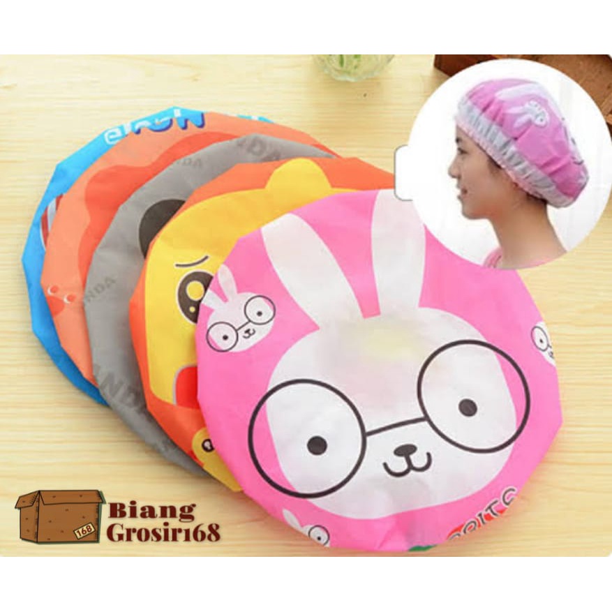 Jual Shower Cap Mandi Karakter Topi Mandi Lucu Waterproof | Shopee ...