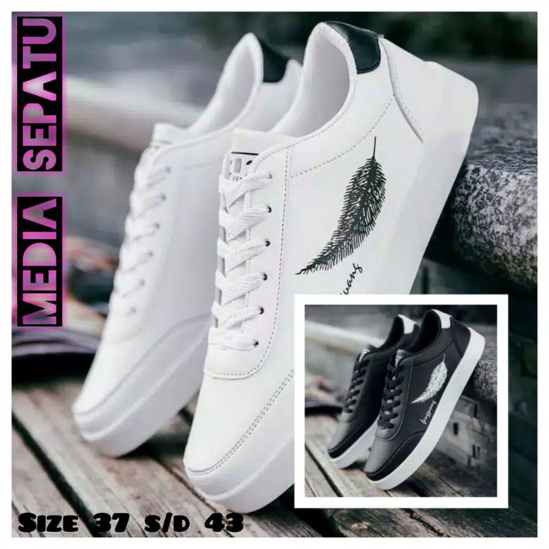 Jual sepatu sneakers pria wanita motif leaf | Shopee Indonesia