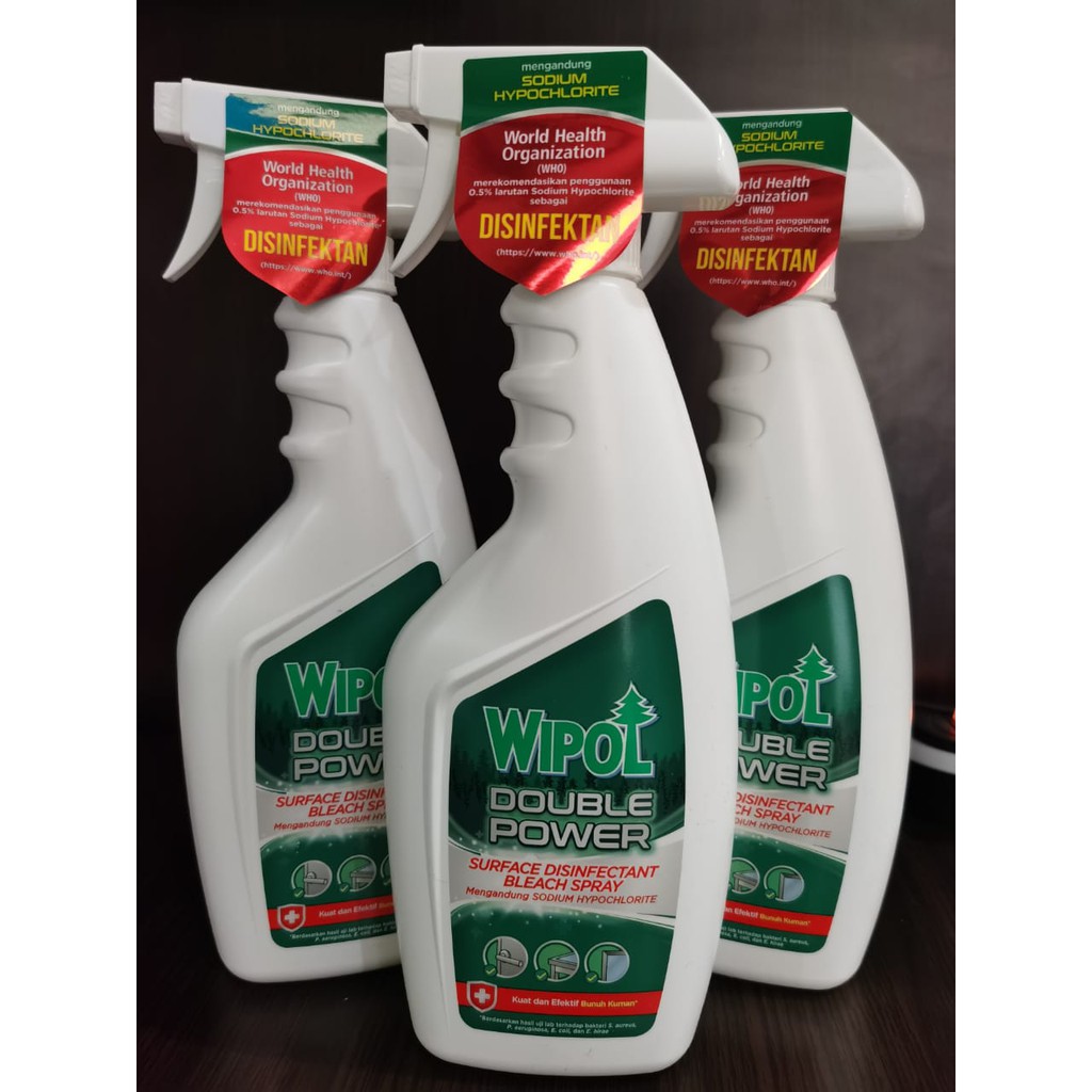 Jual Wipol Double Power Surface Disinfectant Bleach Spray 500ml ...