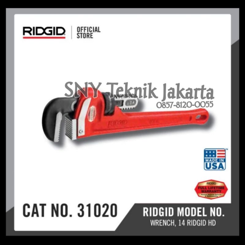 Jual Kunci Pipa RIDGID Pipe Wrench Heavy Duty 14" inch | Shopee Indonesia