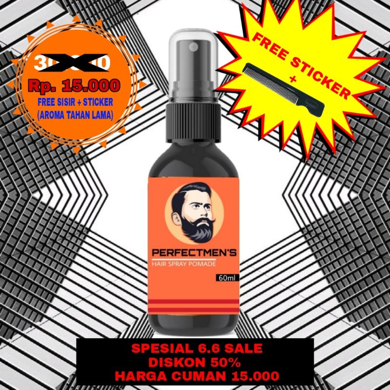 Jual Perfectmens hair spray, pomade cair, minyak rambut pria, hair ...